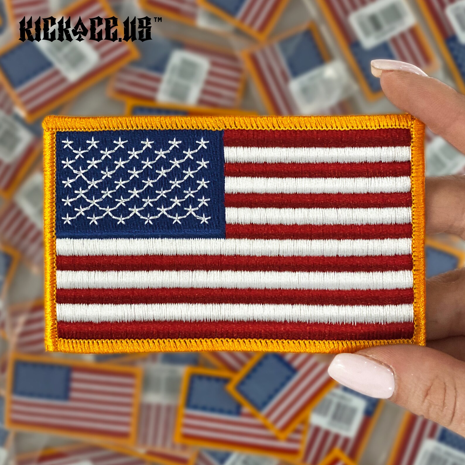 Large (4' X 2.5") US Flag Embroidered Patch - Etsy