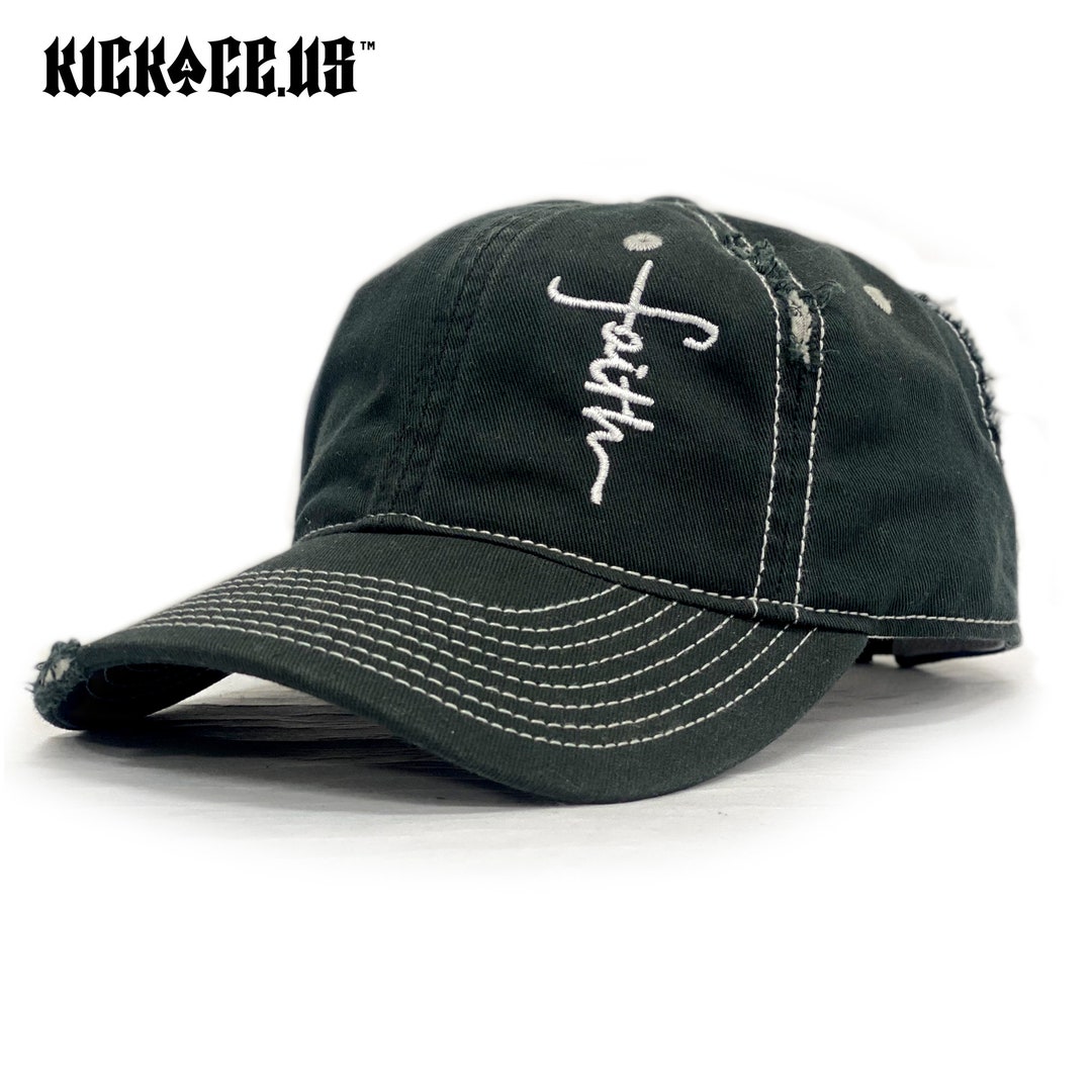 Faith Over Fear, Distressed Baseball Cap - Etsy