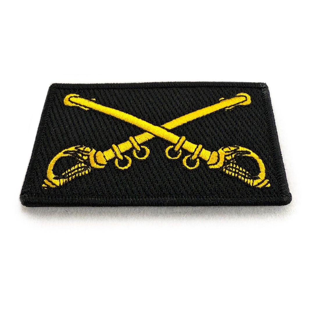 US Army Cavalry Crossed Sabers Morale Patch – Embroidered, Hook & Loop ...