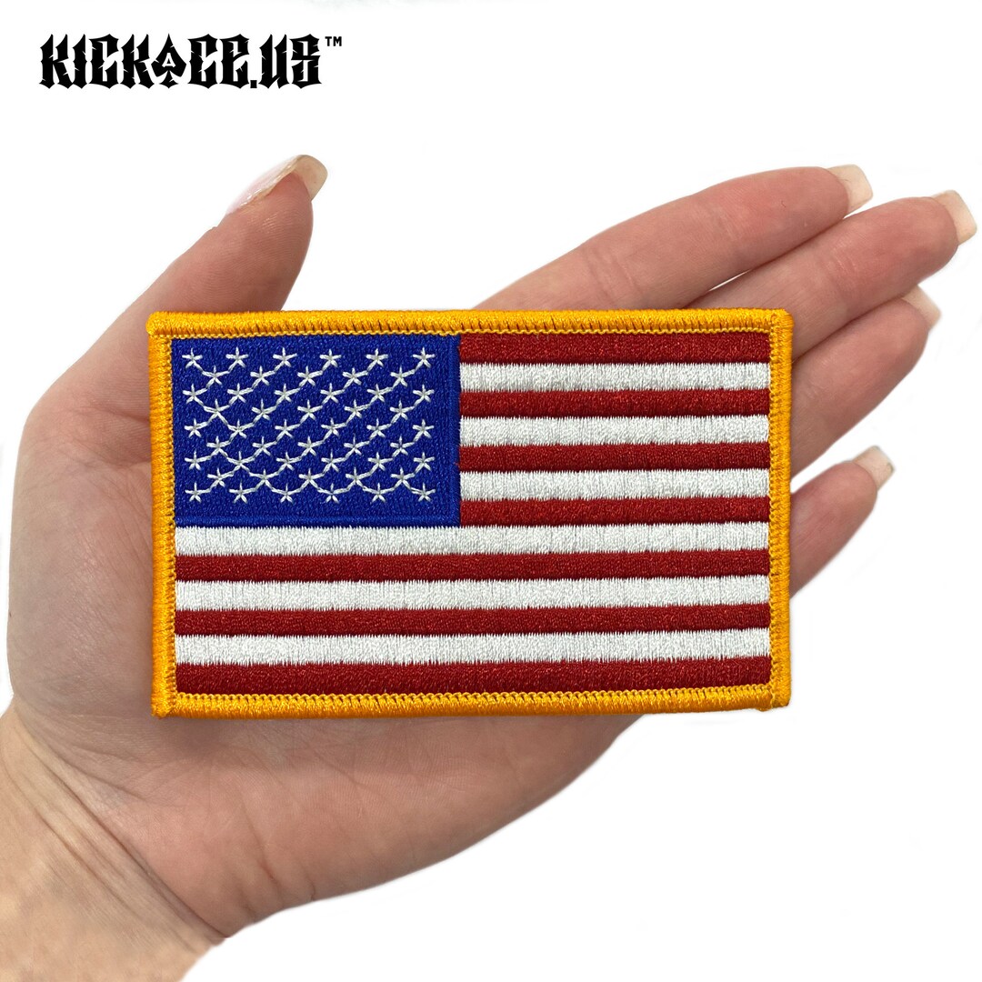 Large (4' X 2.5") US Flag Embroidered Patch - Etsy