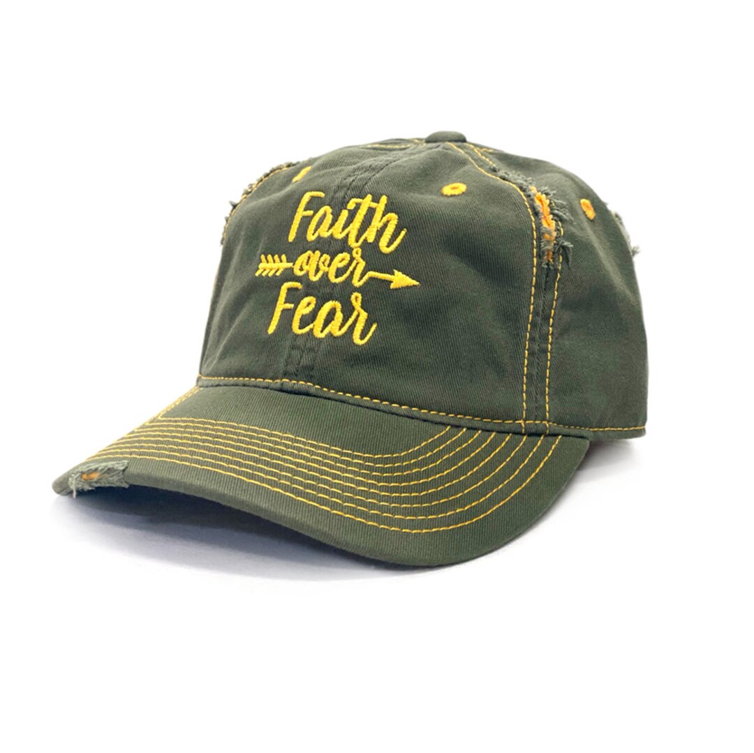 Faith Over Fear Rip and Distressed Cap - Etsy