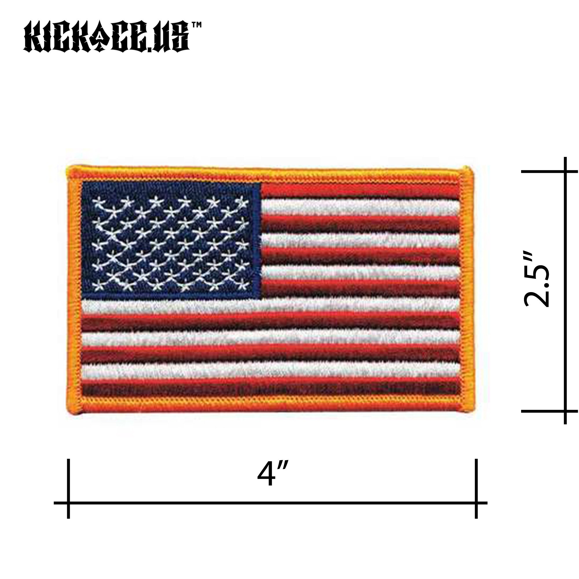 Large (4' X 2.5") US Flag Embroidered Patch - Etsy