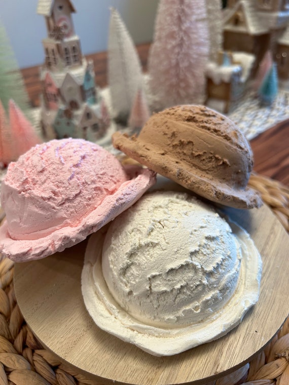 Individual and 3 Piece Faux Ice Cream Scoops 3 Sizes Faux Ice Cream Pretend Play Screen Free Fake Ice Cream Etsy UK