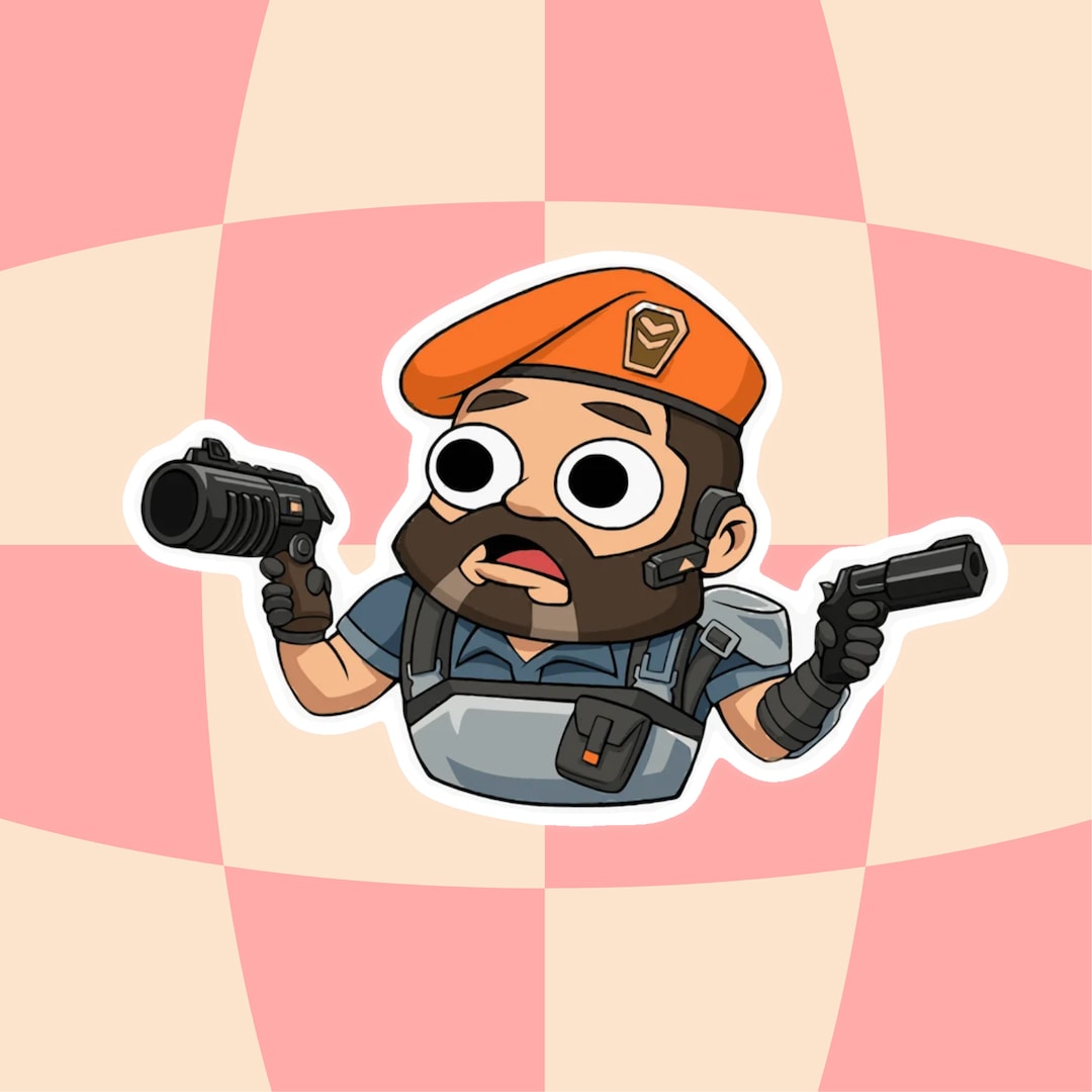 Brimstone Blasting Away Valorant Spray Sticker - Etsy