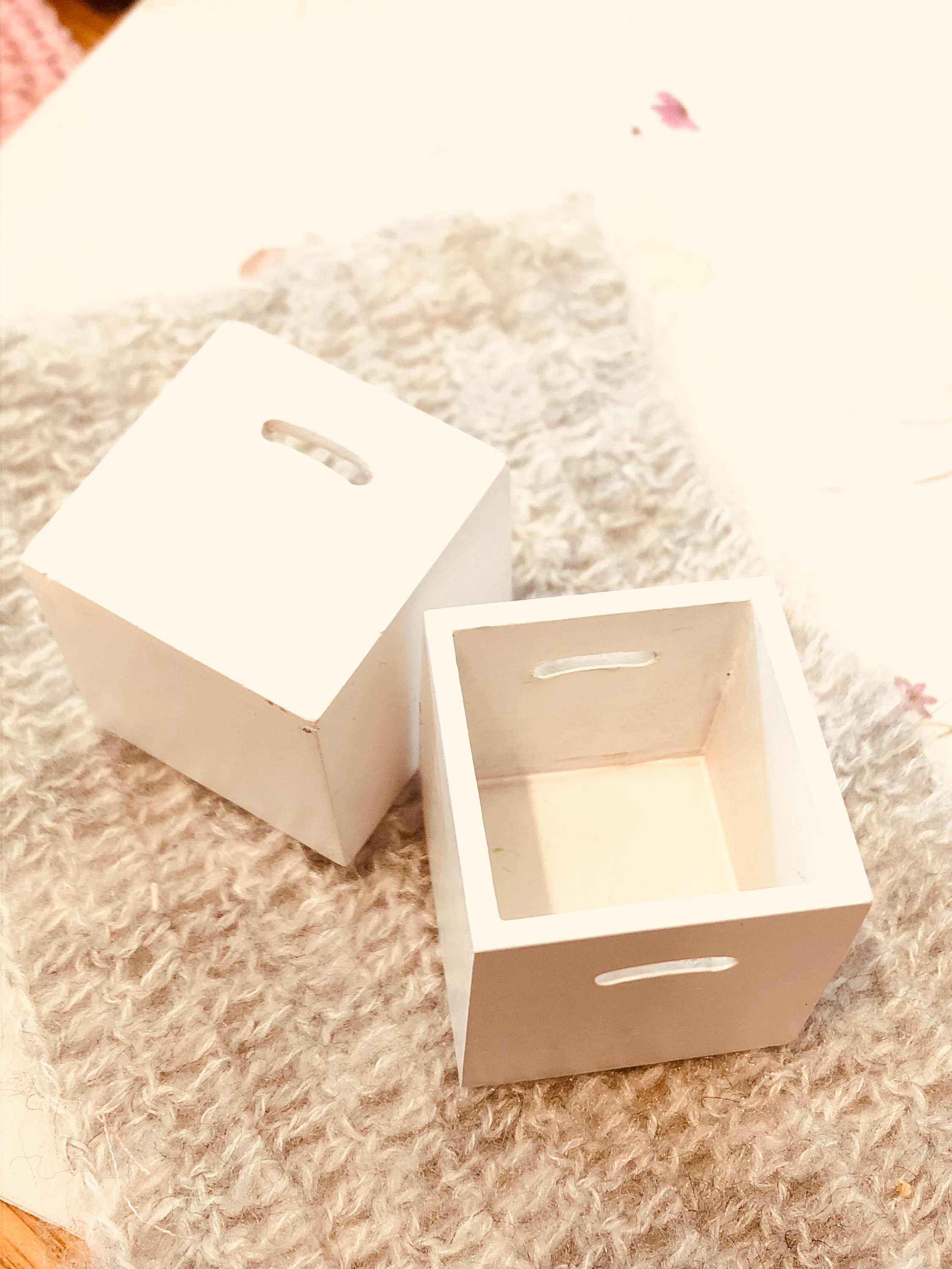 Little White Decorative Storage Boxes - Etsy