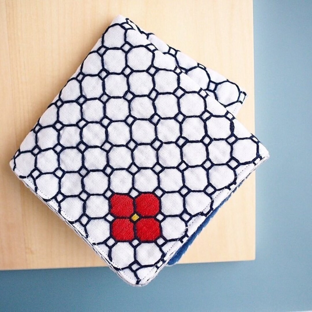 Sashiko Floral Handkerchief / Handmade Handkerchief With Beautiful ...