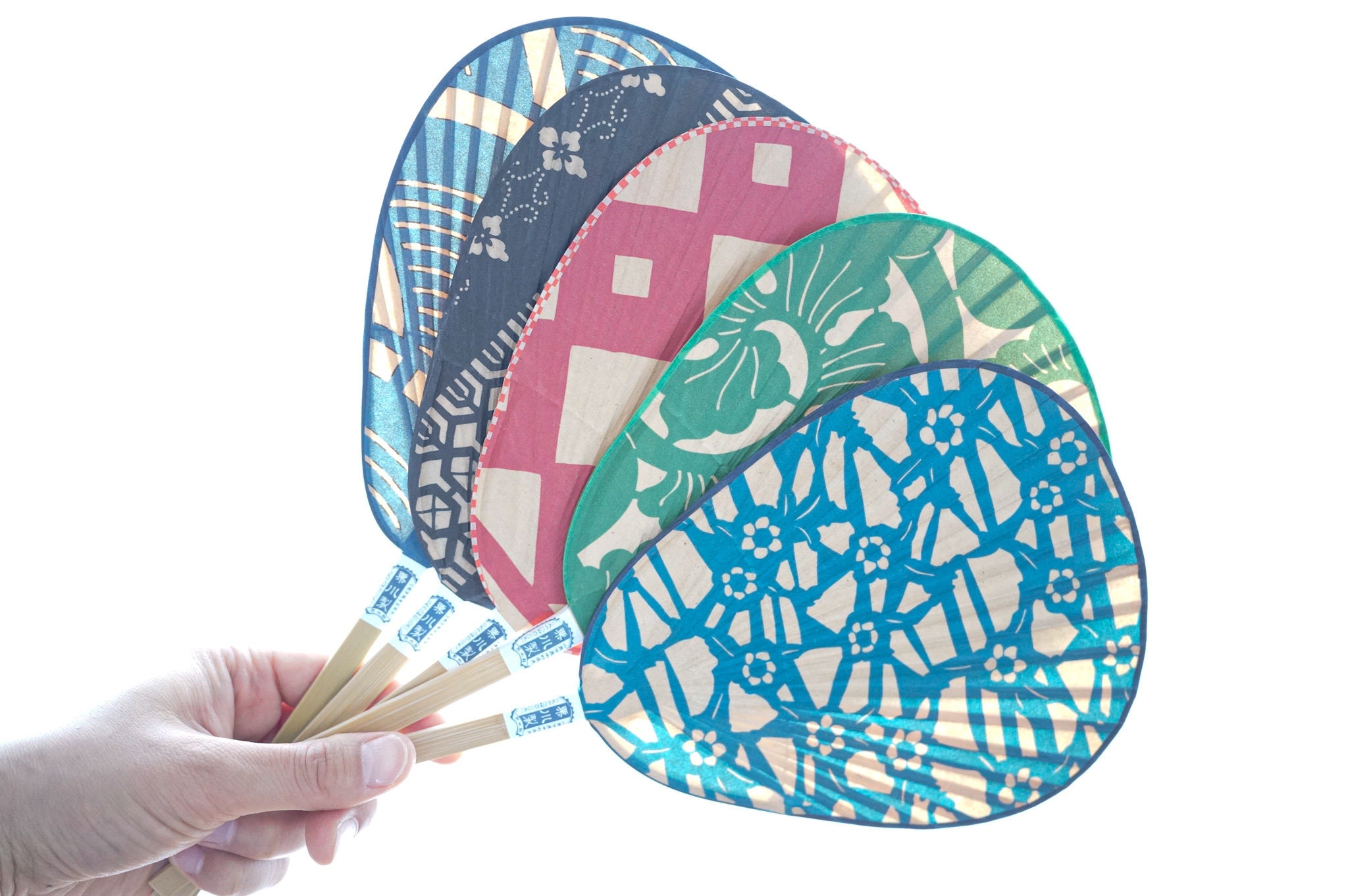 Japanese Uchiwa / Handmade Paper Fan / Traditional Paper Fan | Etsy