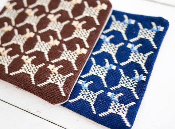 Handmade Kogin Dog Coaster Set / Coaster With Japanese - Etsy