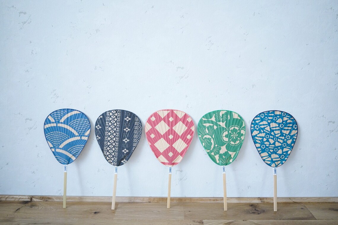 Japanese Uchiwa / Handmade Paper Fan / Traditional Paper Fan - Etsy