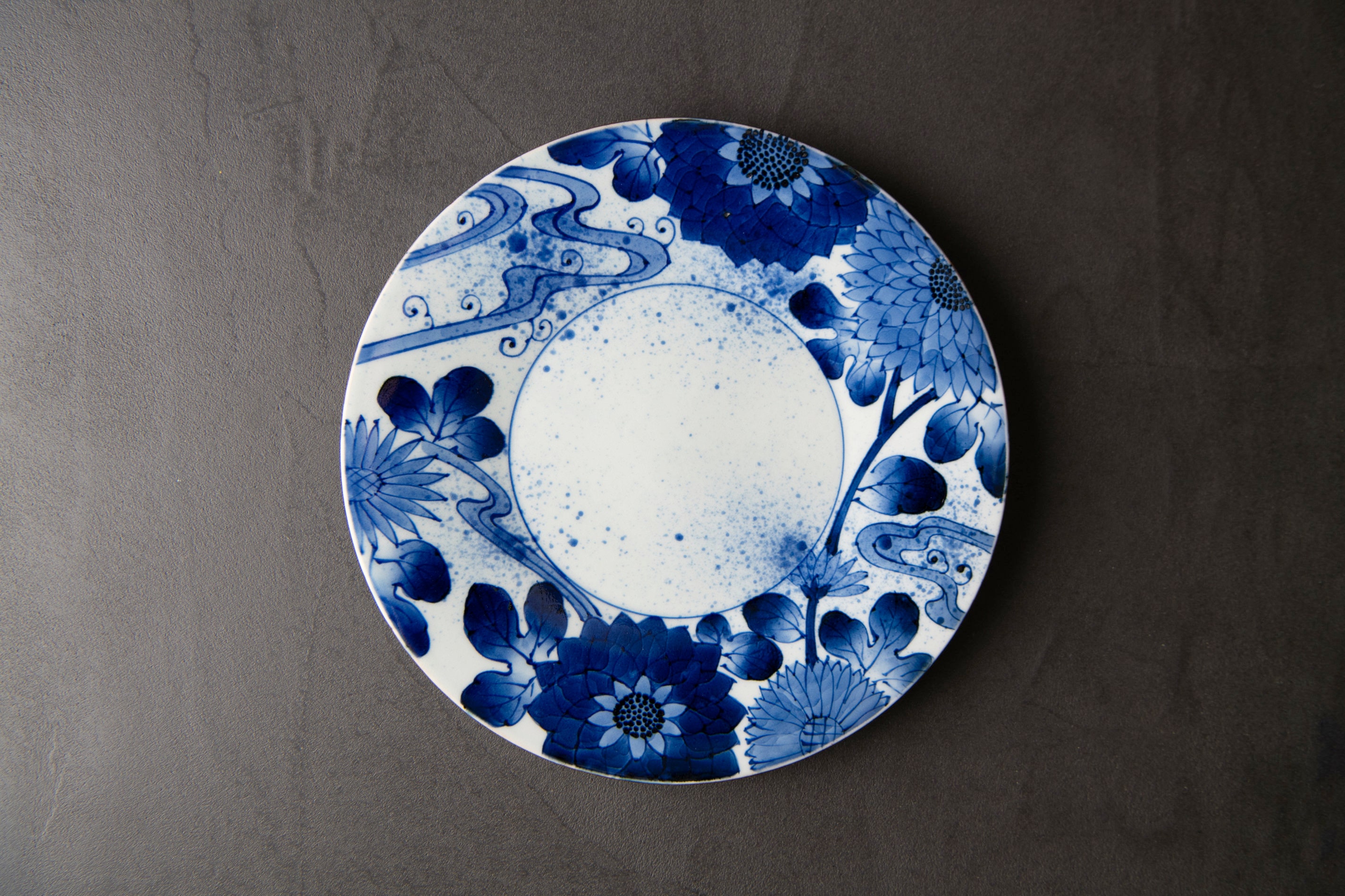 28cm Large Blue Flower Plate by Arita Ware / Fine Japanese | Etsy