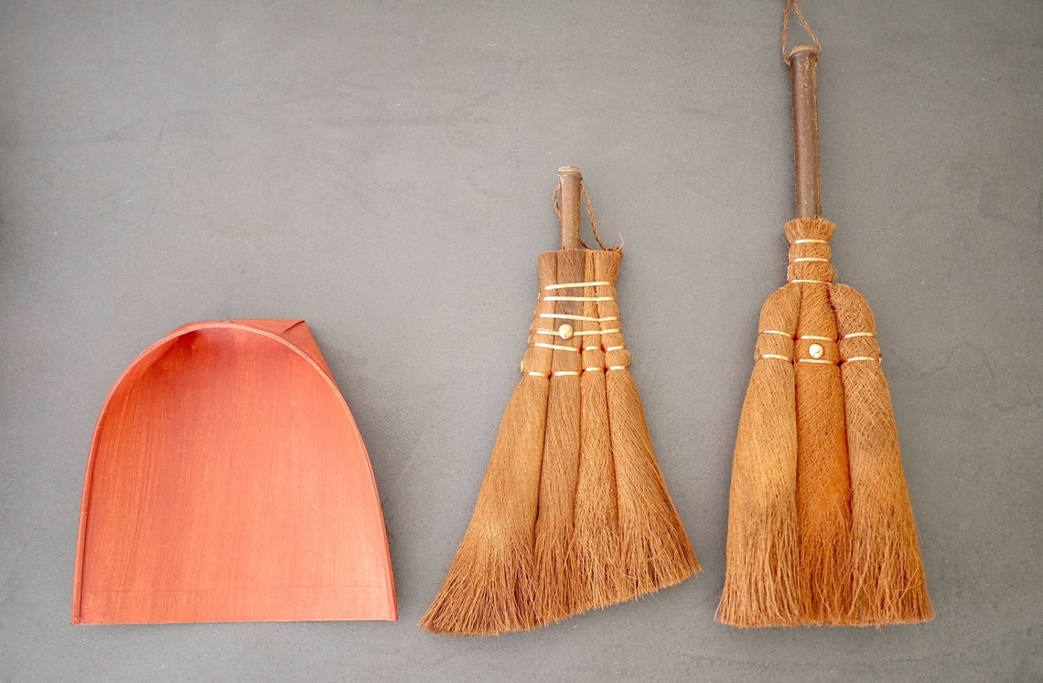 Shuro Handmade Broom With Dustpan / Hemp Palm Broom & Japanese - Etsy