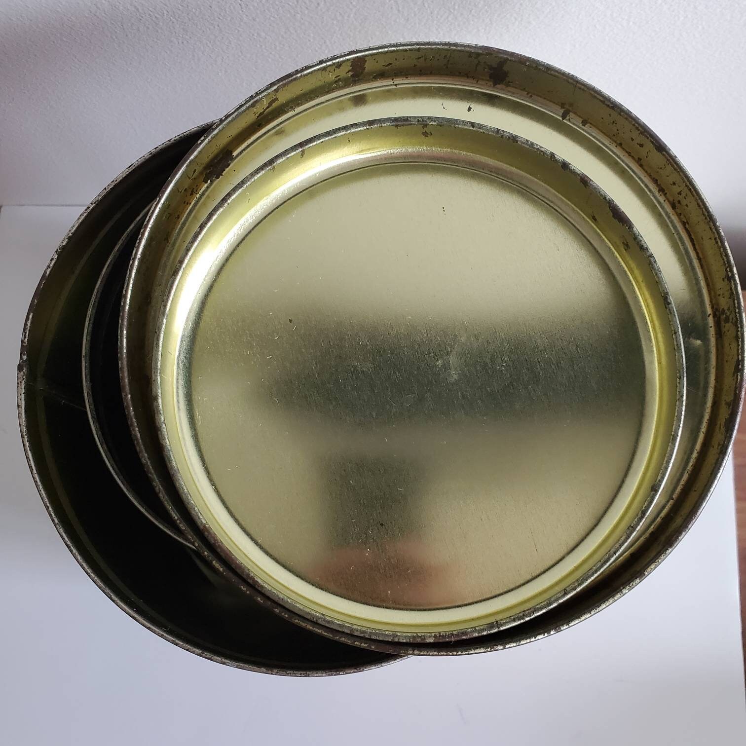Vintage Tin Canisters, Ballonoff, USA Made, Nesting Canisters, Sugar ...