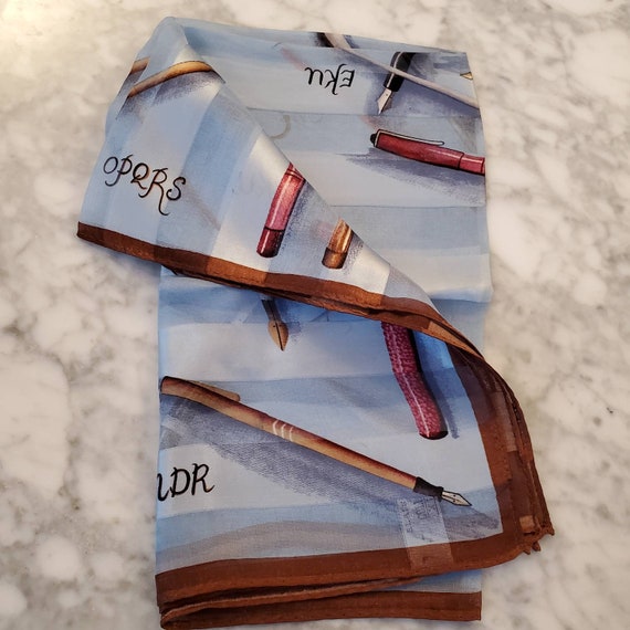 ELAINE GOLD square Silk Scarf Collection for XIIX Blu… - Gem