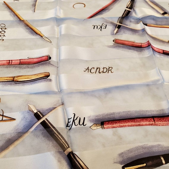 ELAINE GOLD square Silk Scarf Collection for XIIX Blu… - Gem