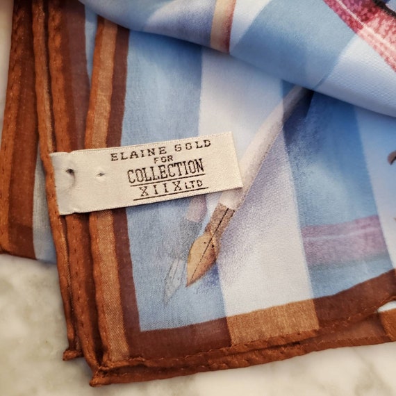 ELAINE GOLD square Silk Scarf Collection for XIIX Blu… - Gem