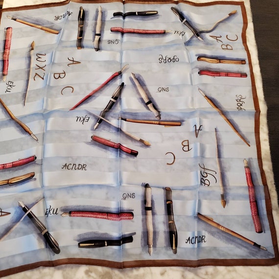 ELAINE GOLD square Silk Scarf Collection for XIIX Blu… - Gem