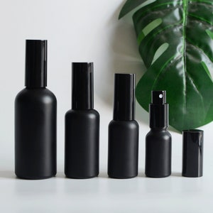 1-200pcs Fine Mist Spray Bottles 15ml 20ml 30ml 50ml 100ml Matte Black ...