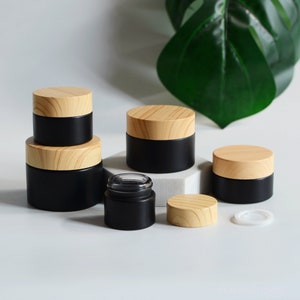 5g 15g 30g 50g Cream Jar Face Cosmetic Lotion Containers Custom Black ...