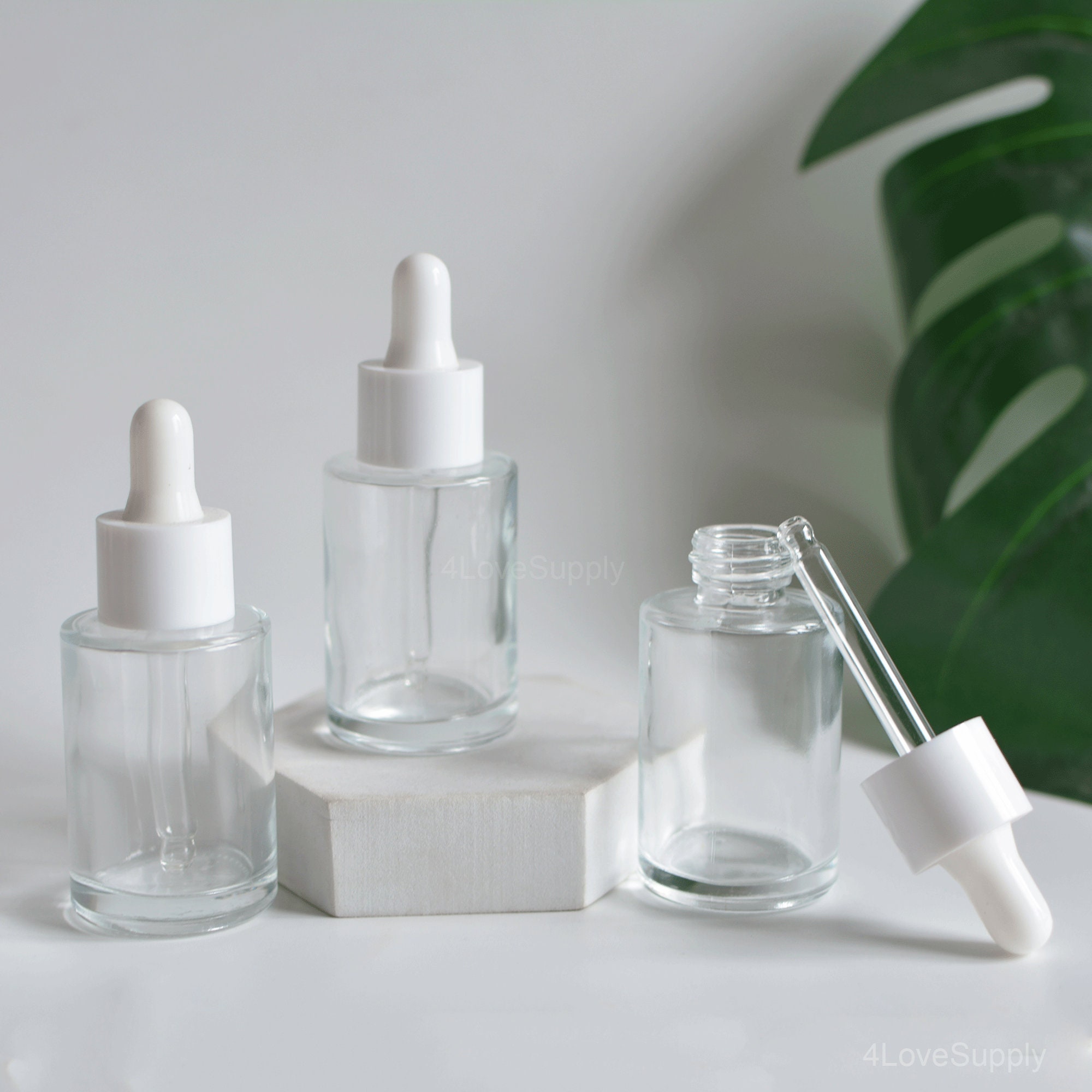 1pc-200pcs 30ml 50ml 60ml Essential Oil Dropper Bottles White - Etsy