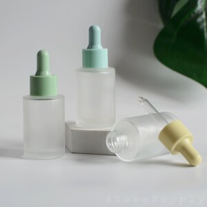 1-200pcs 30ml Dropper Bottle Seven Color Like Rainbow Flat Shoulder ...