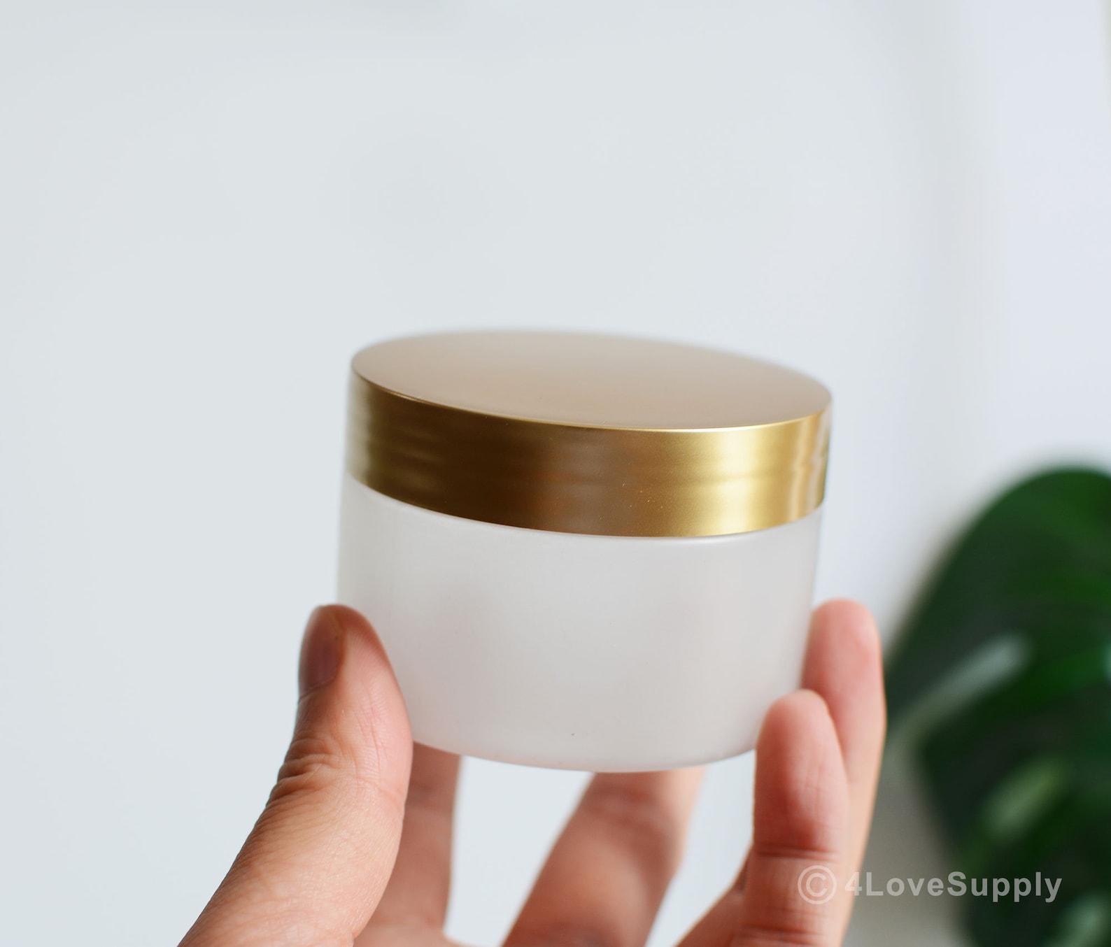 1-100pcs PET Frosted Empty Cream Jar Container, Gold Lids, Cosmetic ...