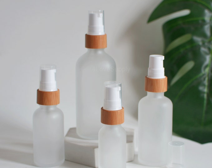 1-200pcs 80ml Frosted Glass Facial Cream Lotion Serum Pump - Etsy