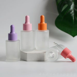 1-200pcs 30ml Dropper Bottle Seven Color Like Rainbow Flat Shoulder ...