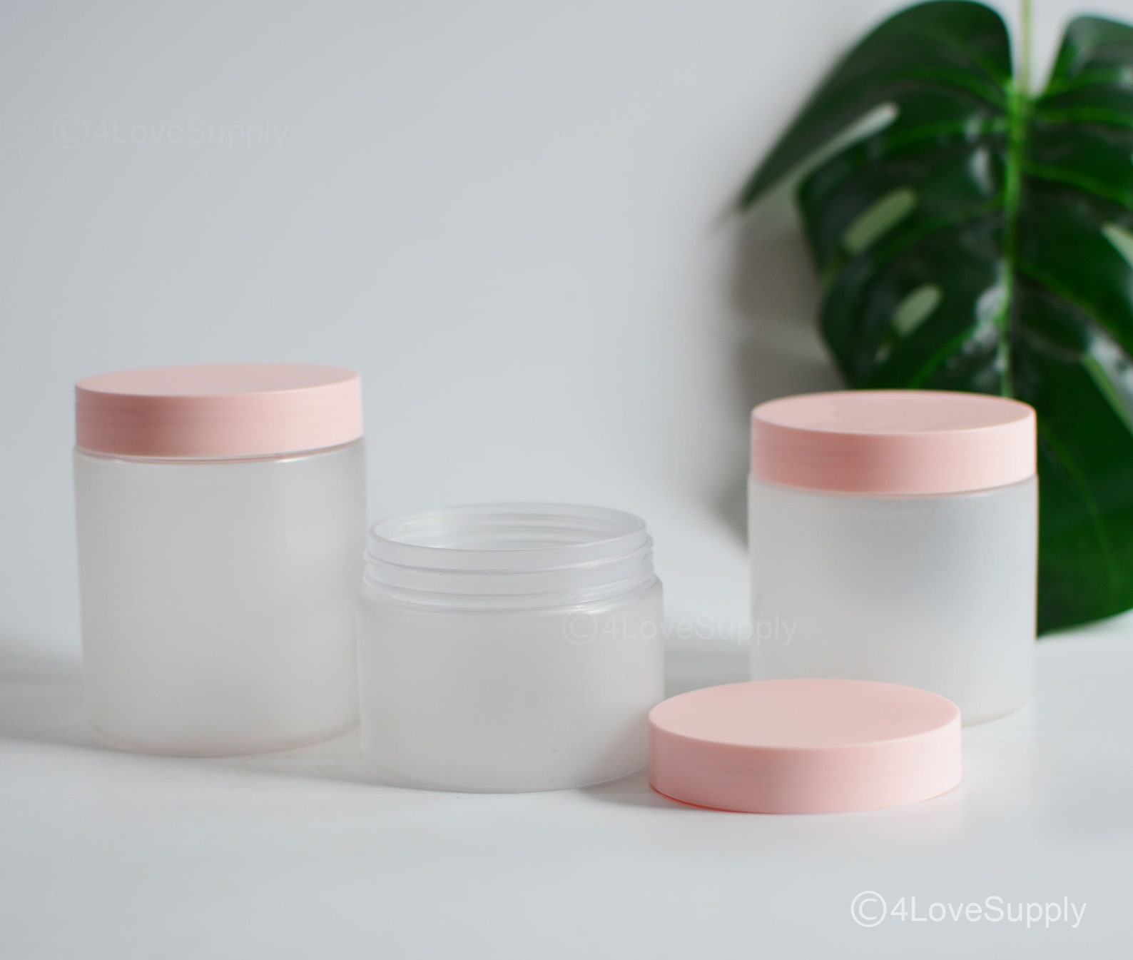 1-200pcs 5oz 7oz 8oz Matte Frosted Pink Cream Jar Container, Cute ...