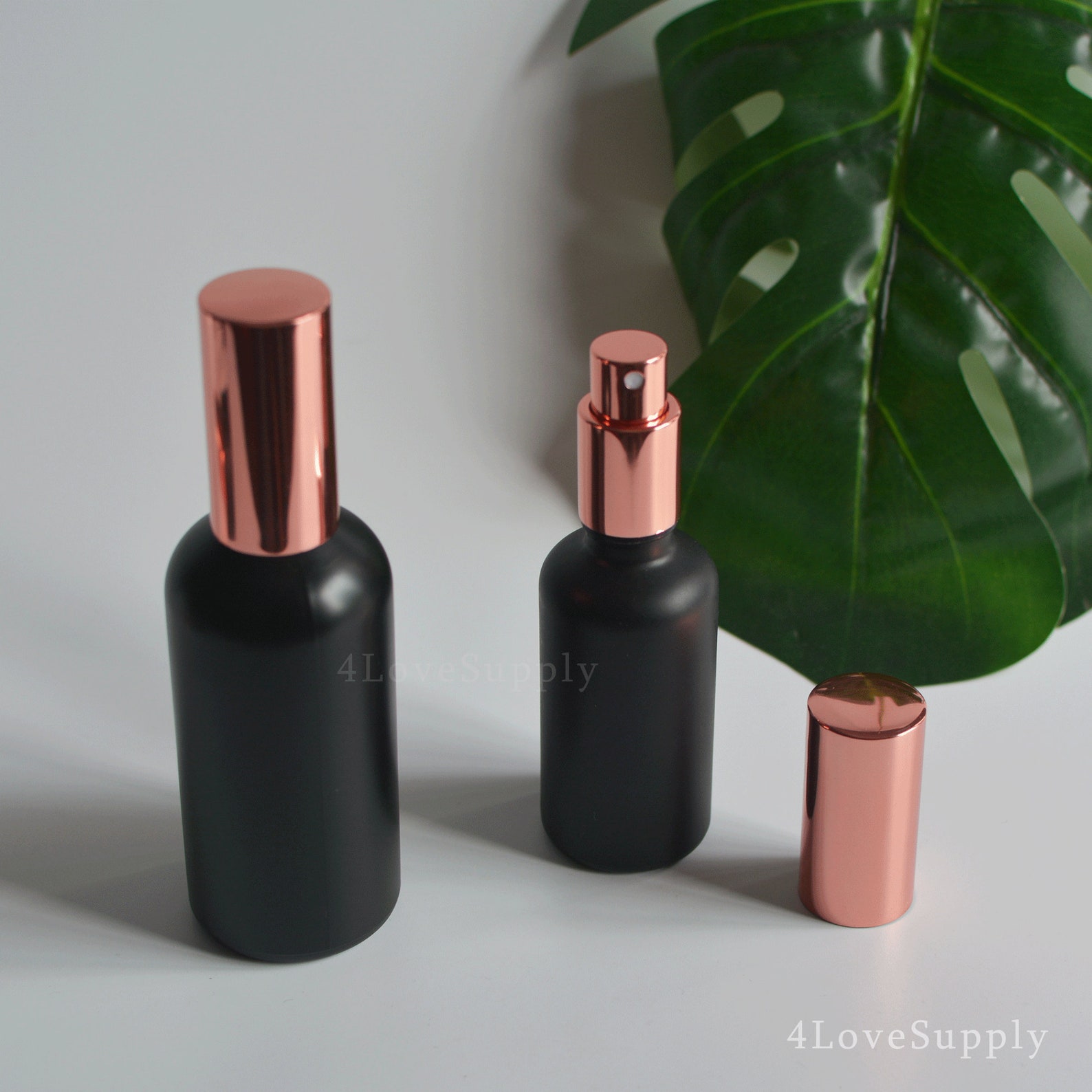 1-200pcs 15ml 30ml 50ml 100ml Matte Black Rose Gold Glass Fine | Etsy