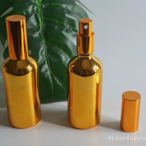 1-200pcs Luxury Gold Coating Fine Mist Spray Bottle Glass Essential Oil ...