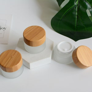 1/200pcs 15g 15ml Natural Bamboo Wooden Empty Cream Jar Container ...