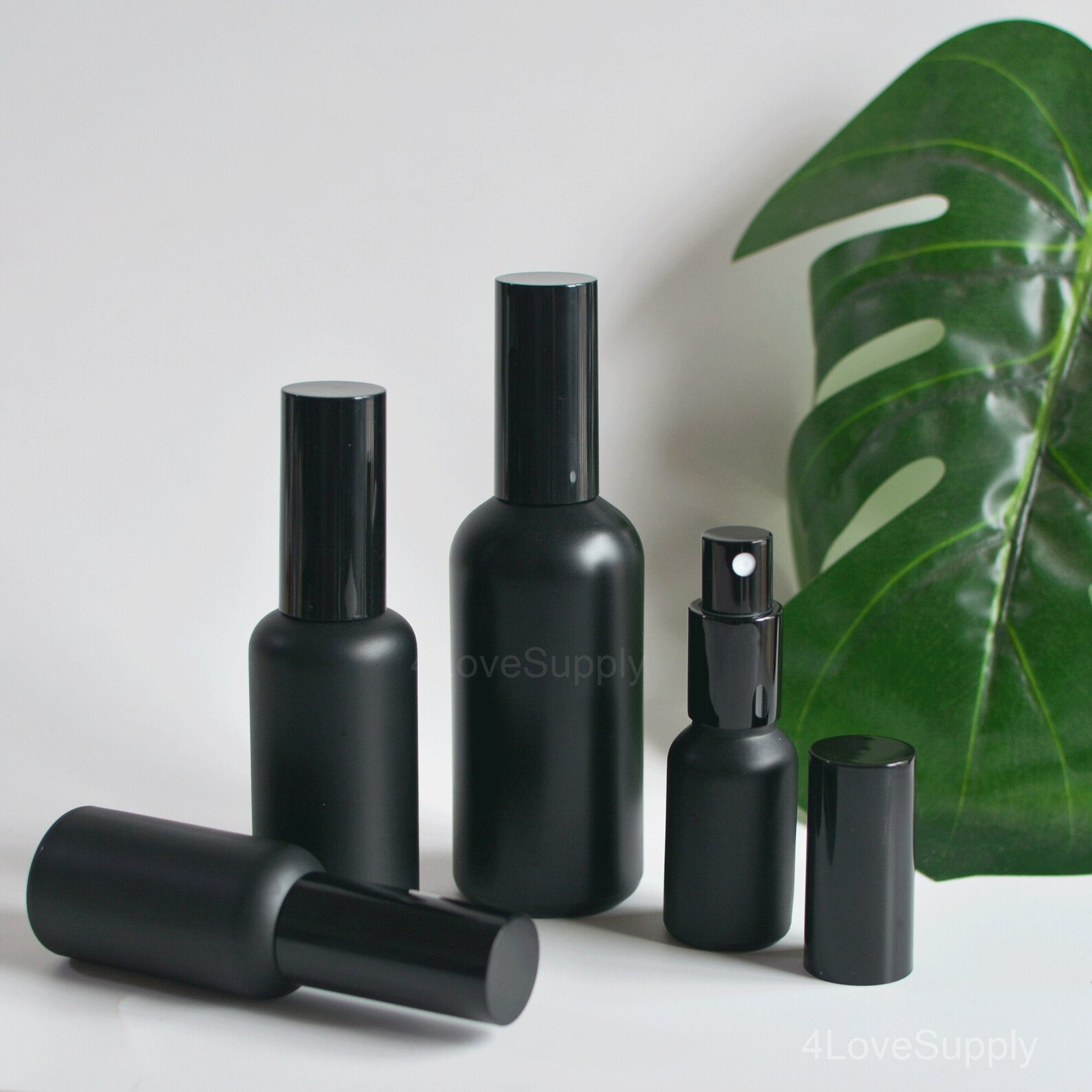 1-200pcs Matte Black Glass Fine Mist Spray Bottle 15ml 30ml - Etsy UK