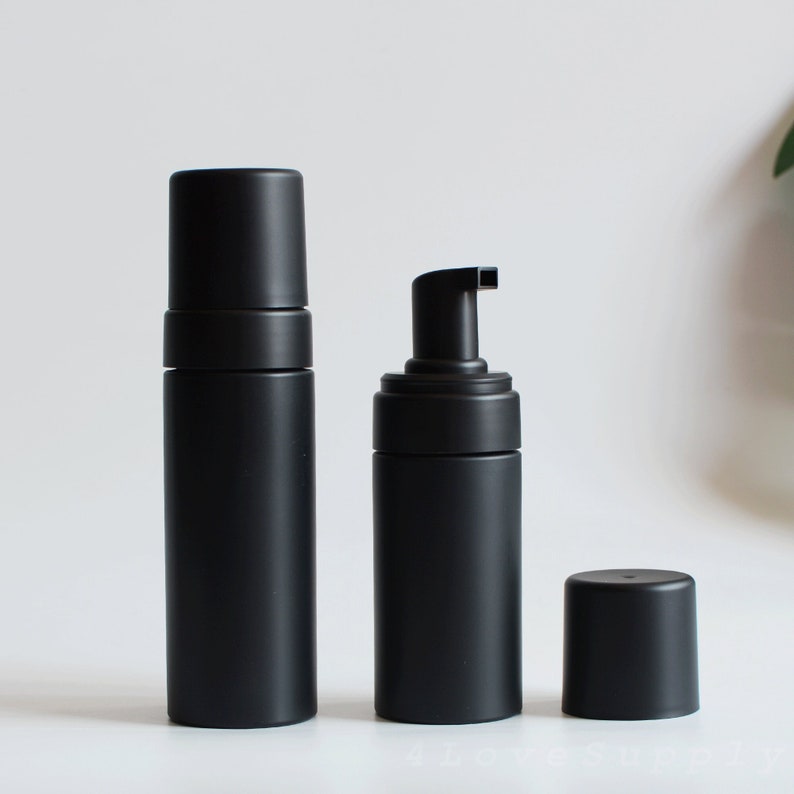 1-200pcs 100ml 150ml 200ml Matte Black PET Plastic Facial Cleanser ...