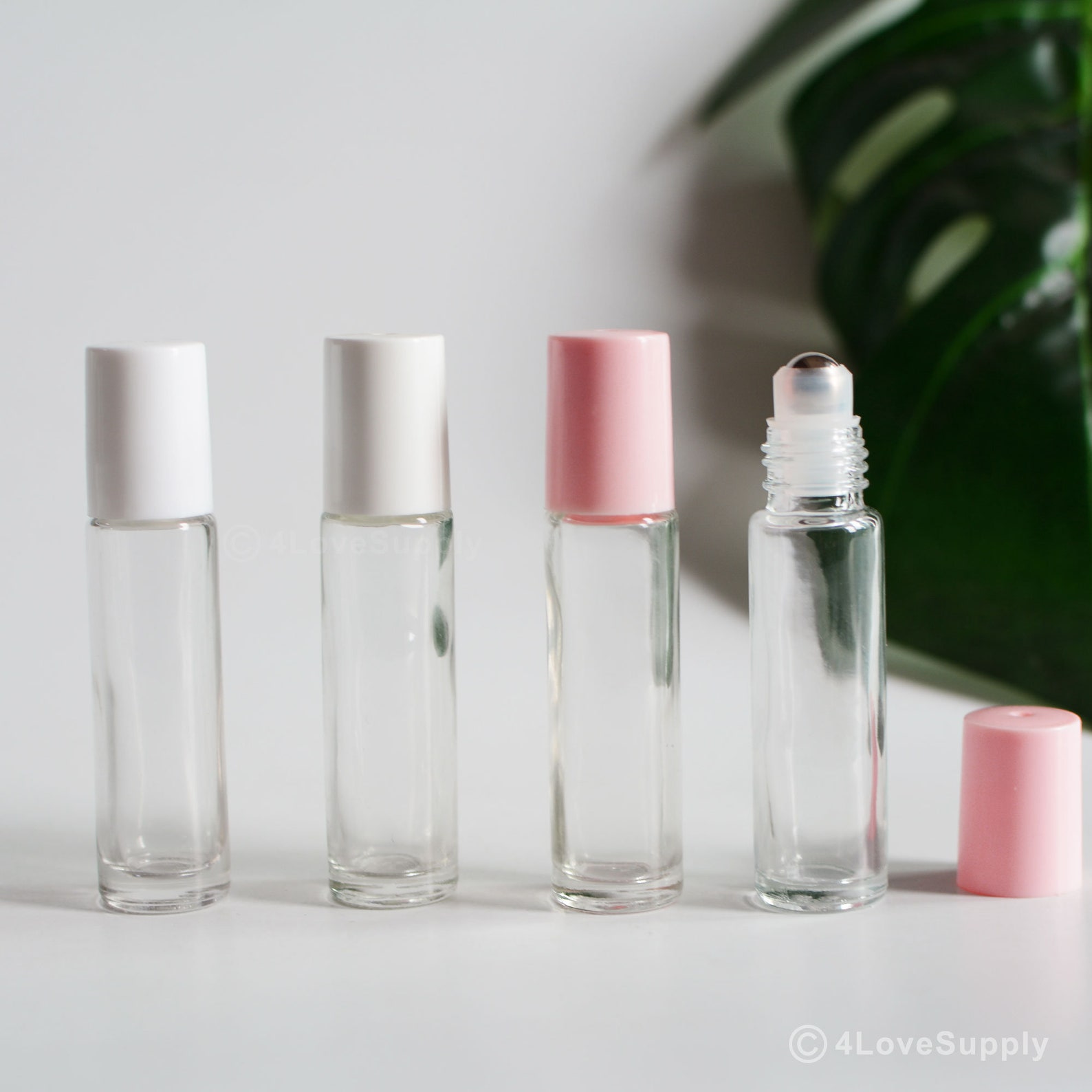 1-1000pcs 5ml 10ml Clear Glass Essential Oil Roller Bottle, DIY Perfume ...