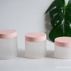 1-200pcs 5oz 7oz 8oz Matte Frosted Pink Cream Jar Container, Cute ...