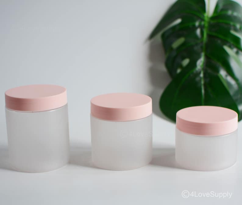 1-200pcs 5oz 7oz 8oz Matte Frosted Pink Cream Jar Container, Cute ...