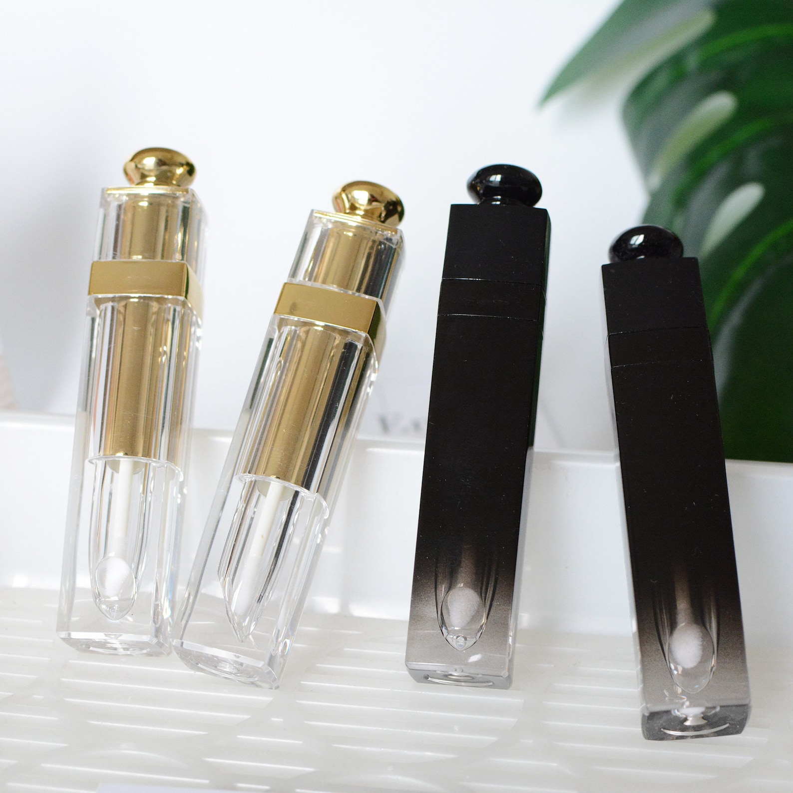 3px/500px 5ml Gold Black Color Empty Lip Gloss Tubes, DIY Beauty ...