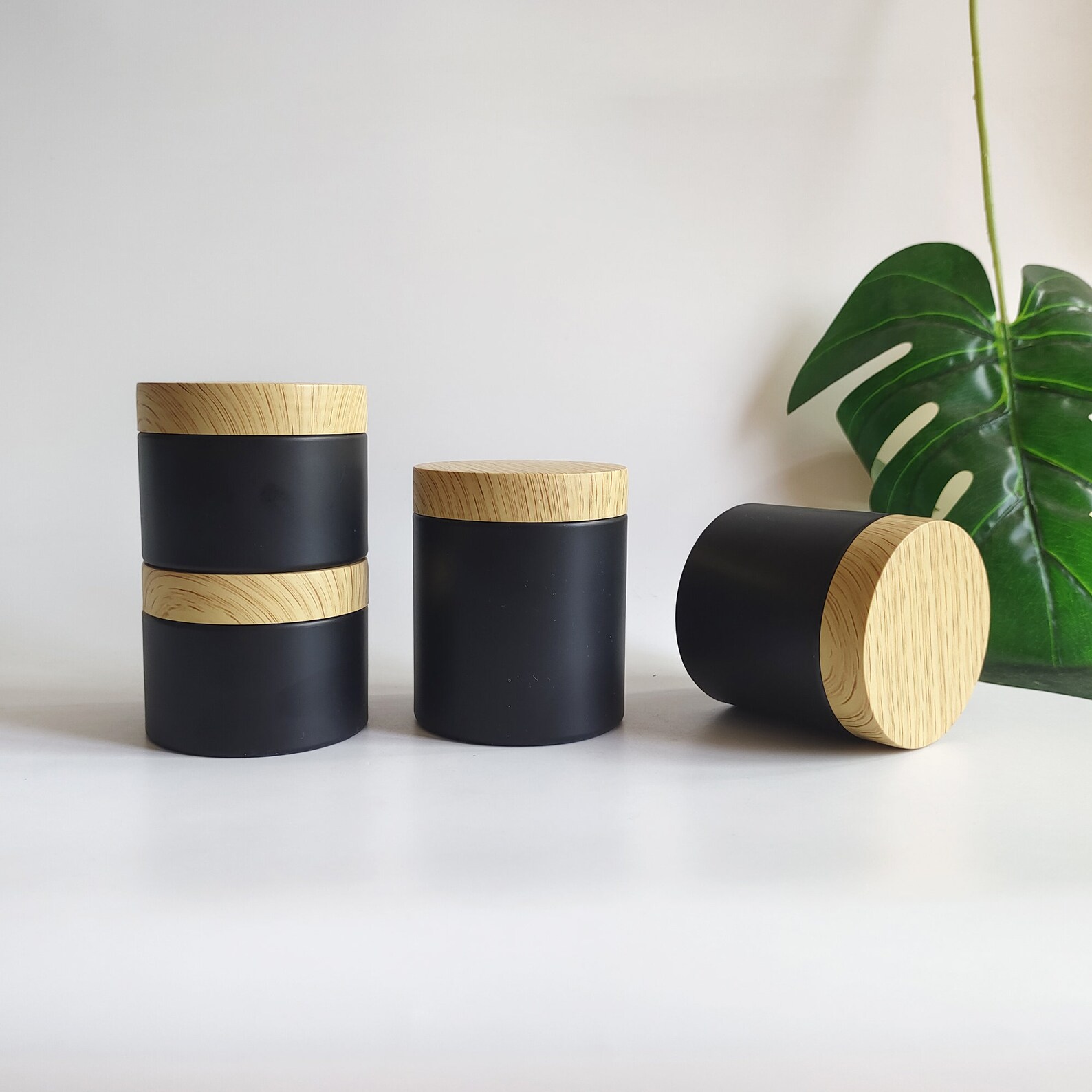 5oz 7oz 8oz Matte Black Cosmetic Cream Jar Container Plastic - Etsy