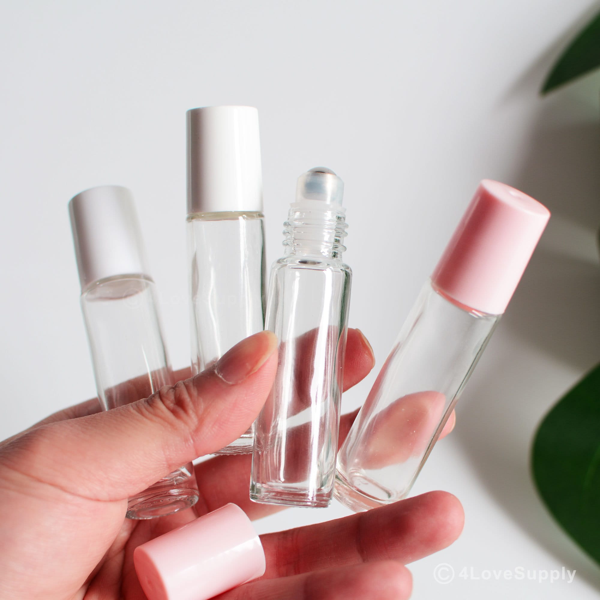 1-1000pcs 5ml 10ml Clear Glass Essential Oil Roller Bottle, DIY Perfume ...