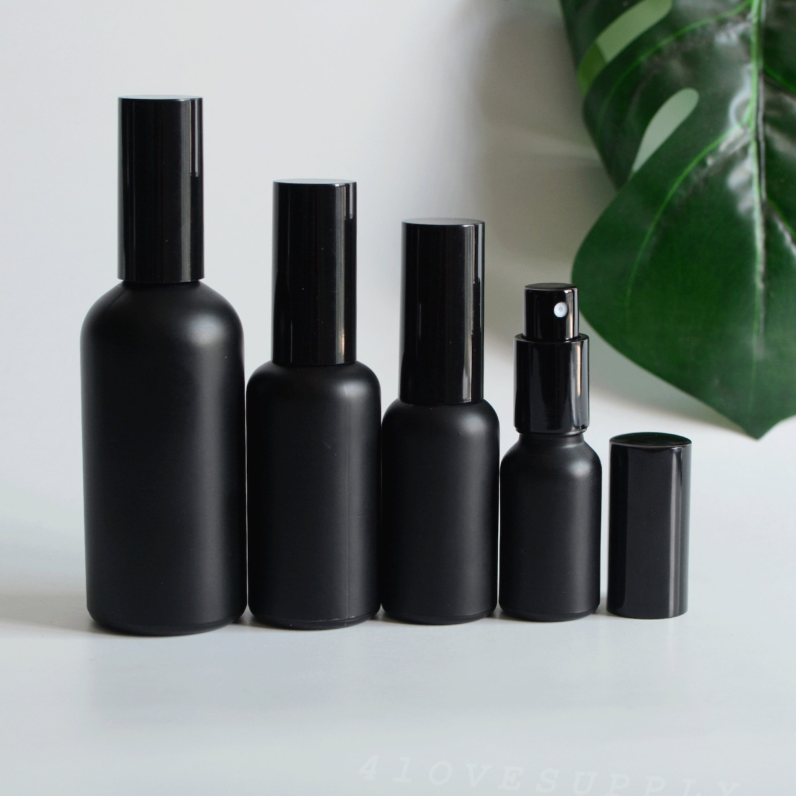 1-200pcs Fine Mist Spray Bottles 15ml 20ml 30ml 50ml 100ml Matte Black ...