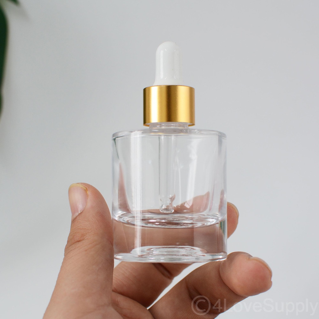 1oz 1.7oz Luxury Dropper Bottles Thick Clear Glass Insulated Electric ...