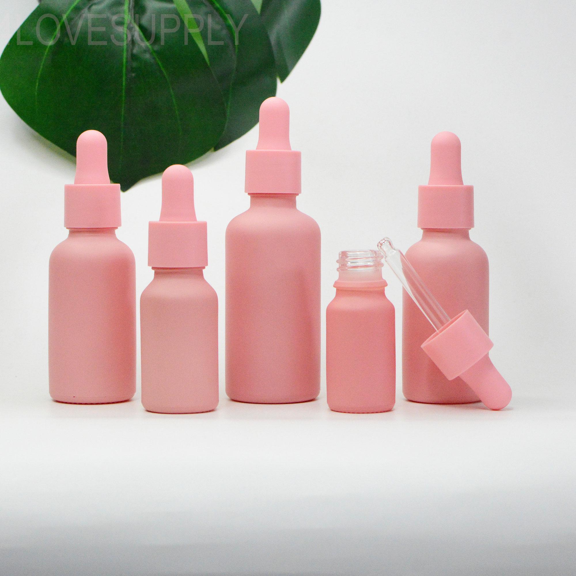 1-200pcs All Pink Dropper Bottles Glass Dropper 2025 New Style Dropper ...