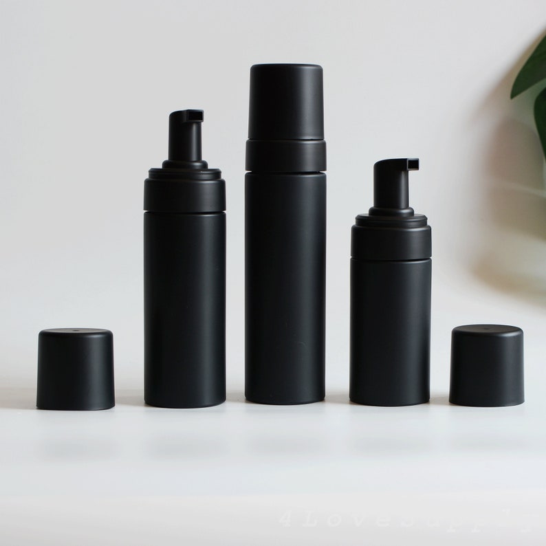 1-200pcs 100ml 150ml 200ml Matte Black PET Plastic Facial Cleanser ...