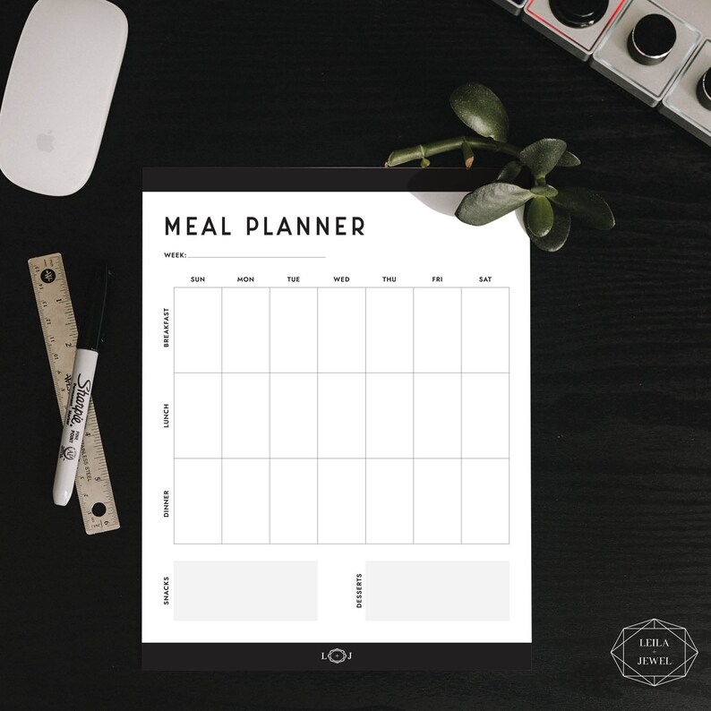 Printable Meal Prep Planner, Fillable PDF, Printable PDF, Meal Prep ...