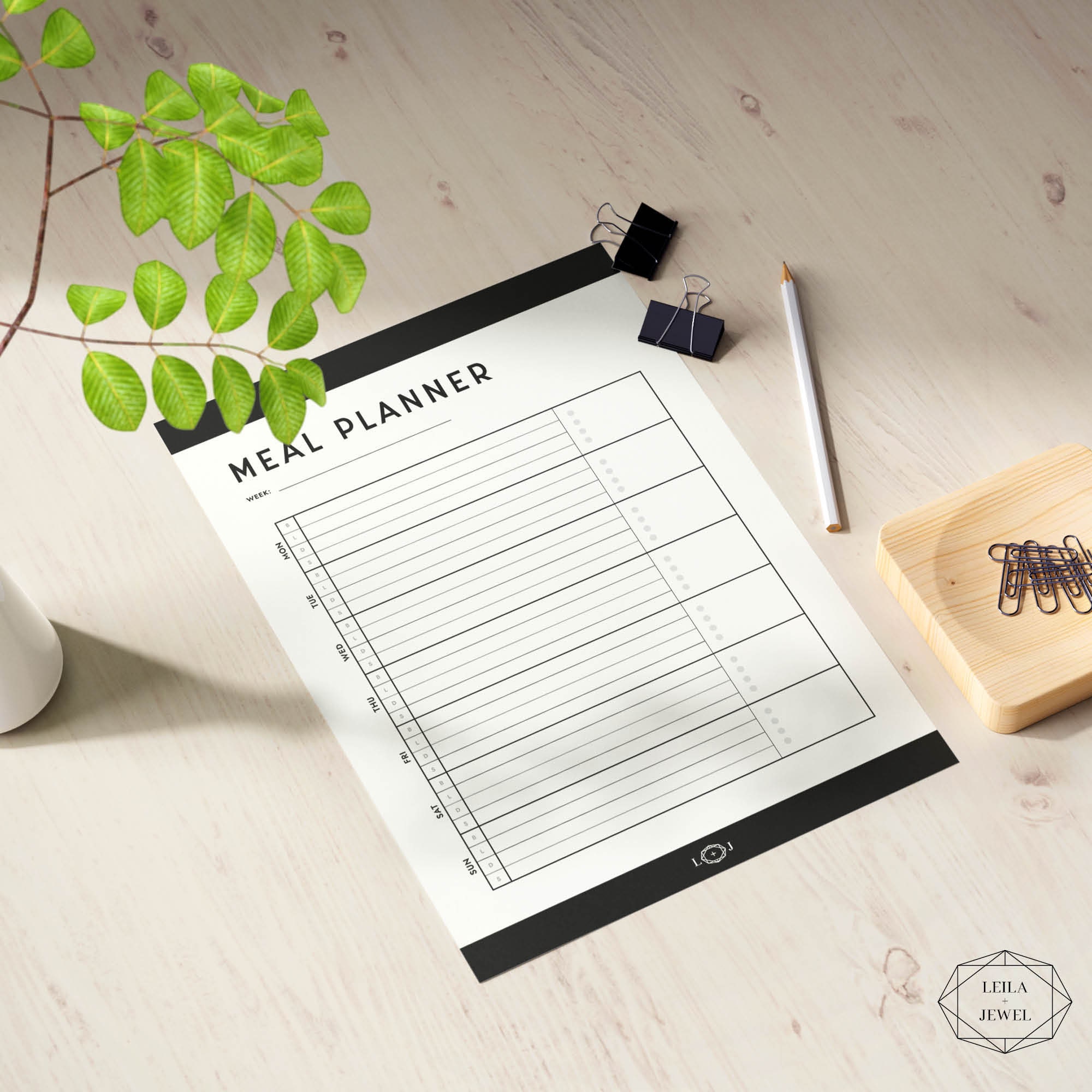 Printable Meal Planner, Fillable PDF, Printable PDF, Meal Prep, What's ...