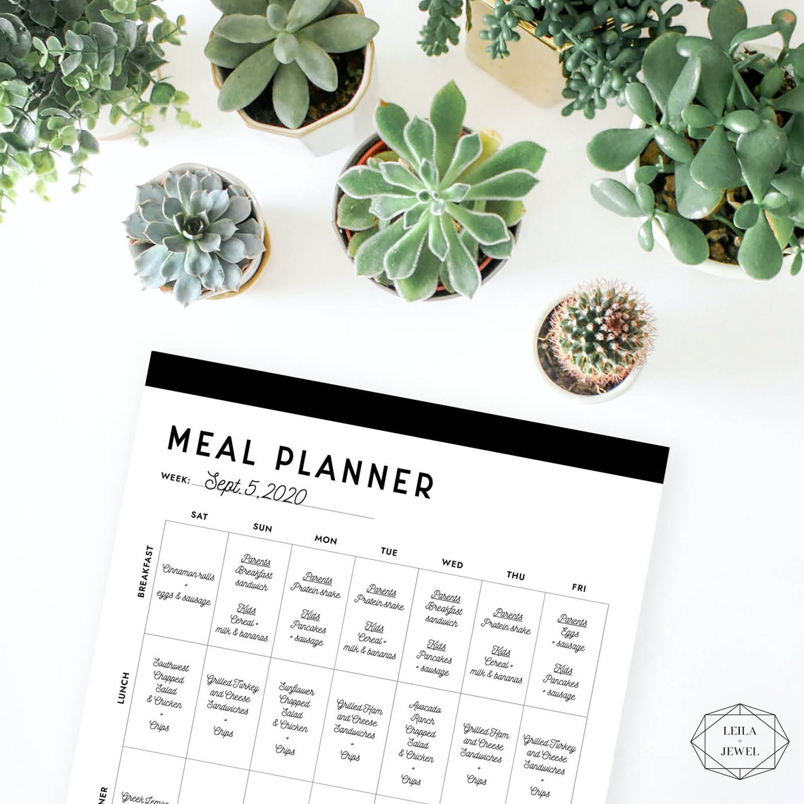 Printable Meal Prep Planner Fillable PDF Printable PDF Meal - Etsy