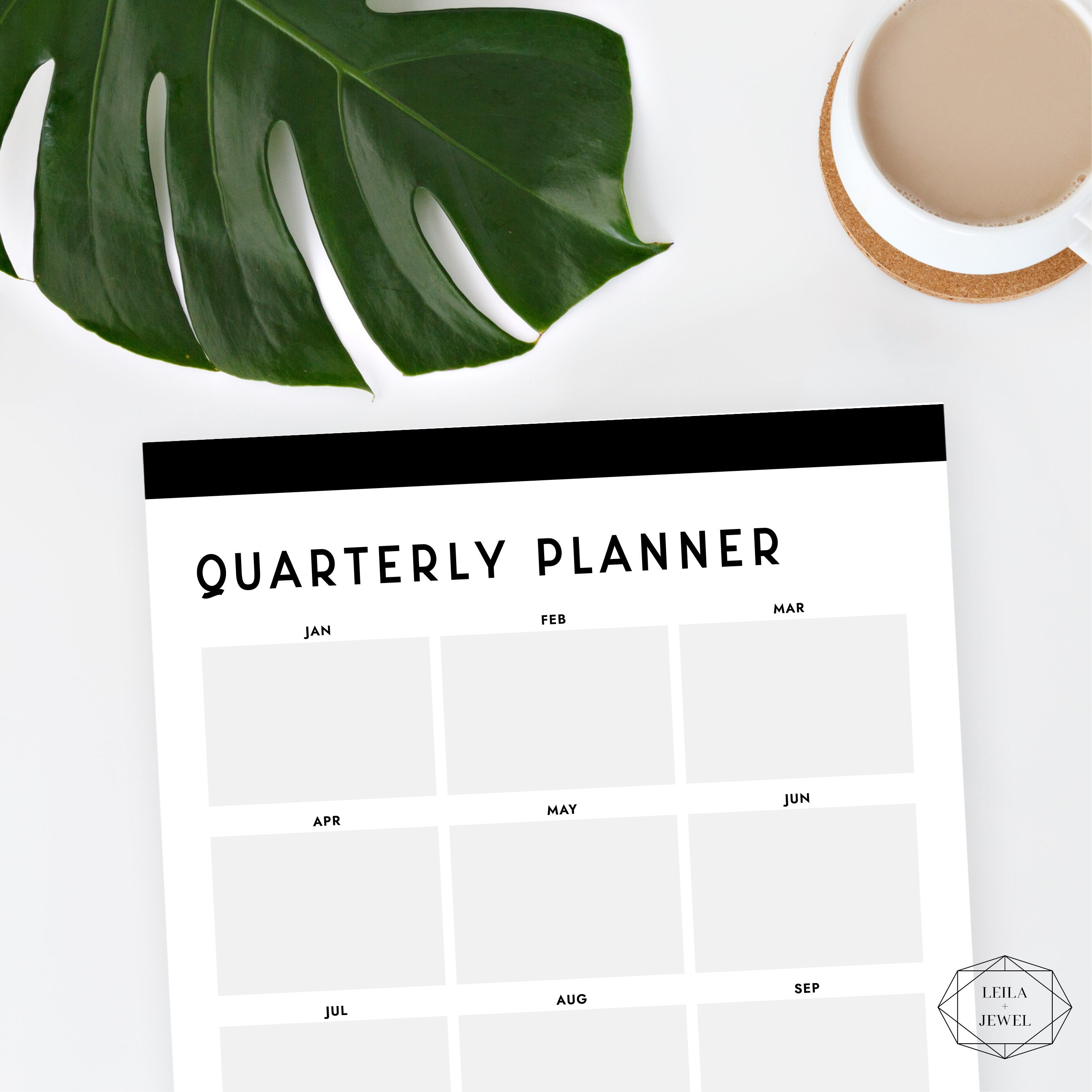 Printable Quarterly Planner, Fillable PDF, Printable PDF, Quarterly ...