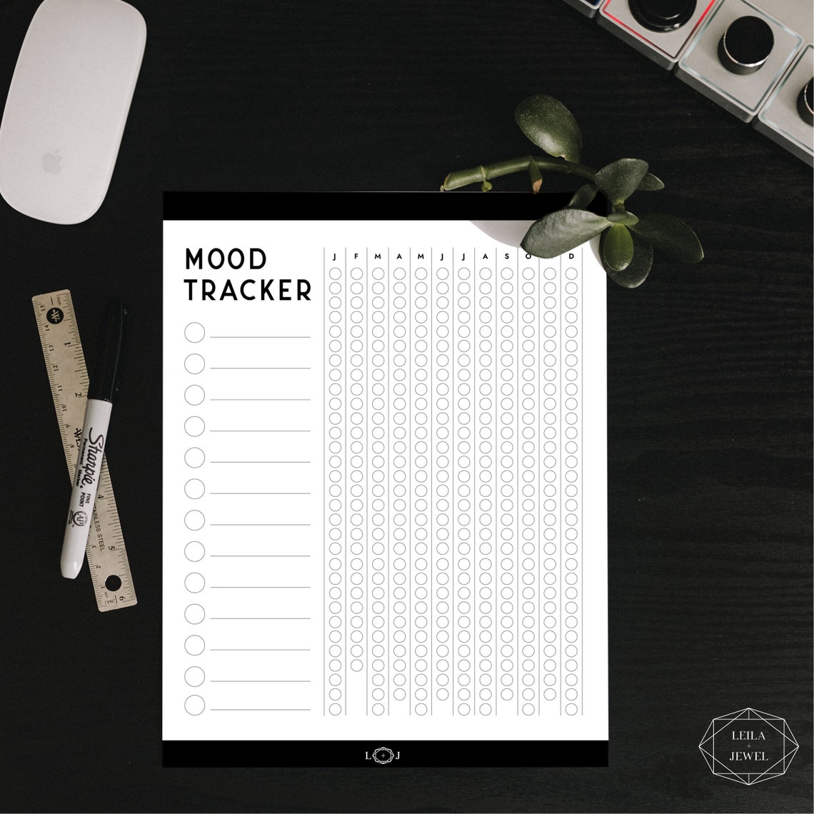 Printable Mood Tracker, Fillable PDF, Printable PDF, Mood Planner ...