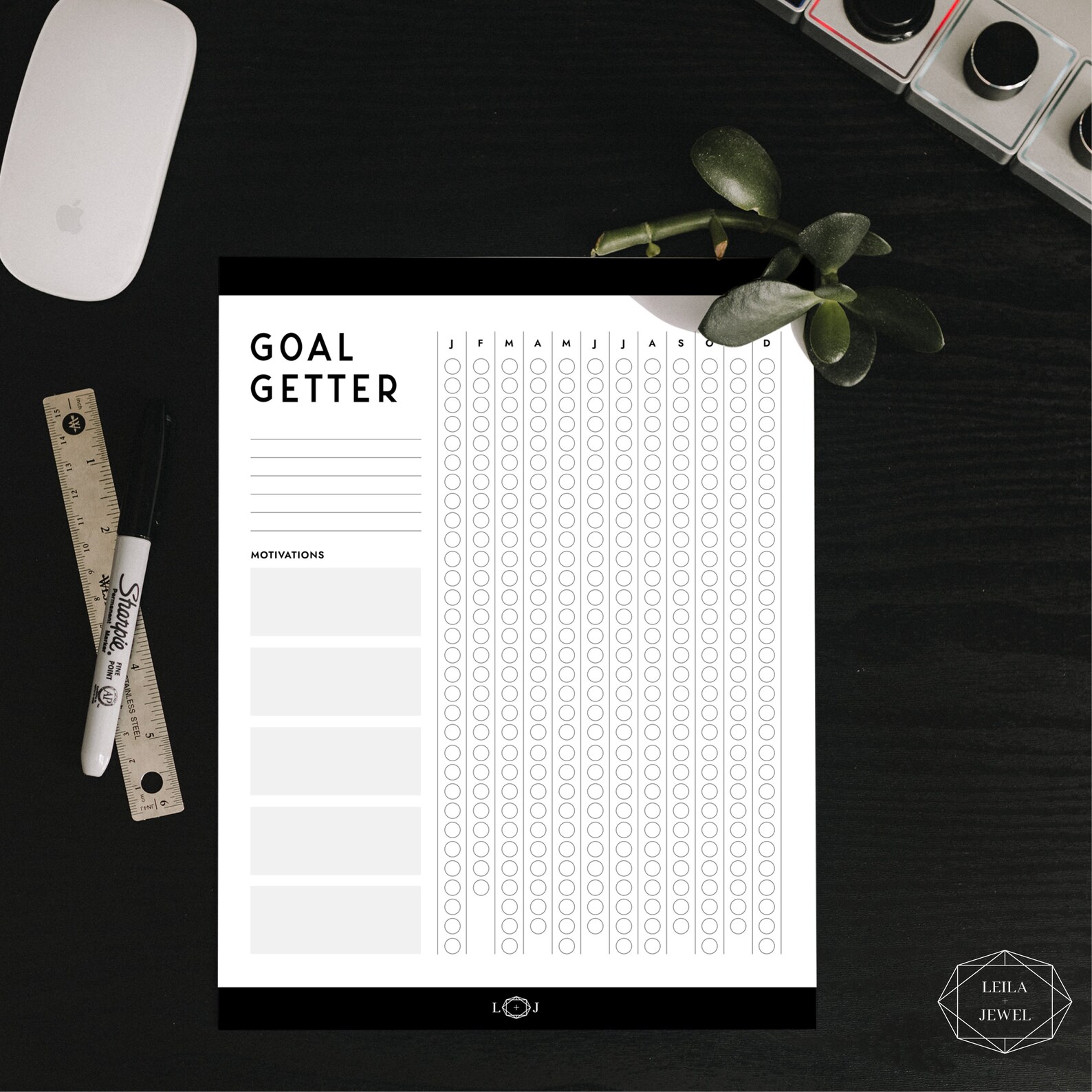 Printable Goal Tracker, Fillable PDF, Printable PDF, Goal Planner ...