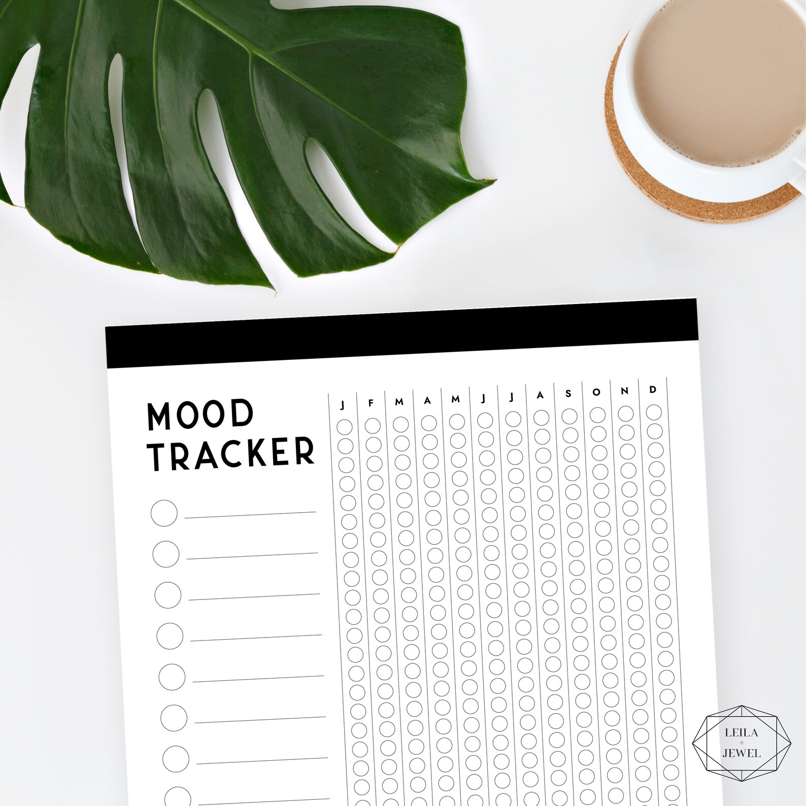 Printable Mood Tracker, Fillable PDF, Printable PDF, Mood Planner ...